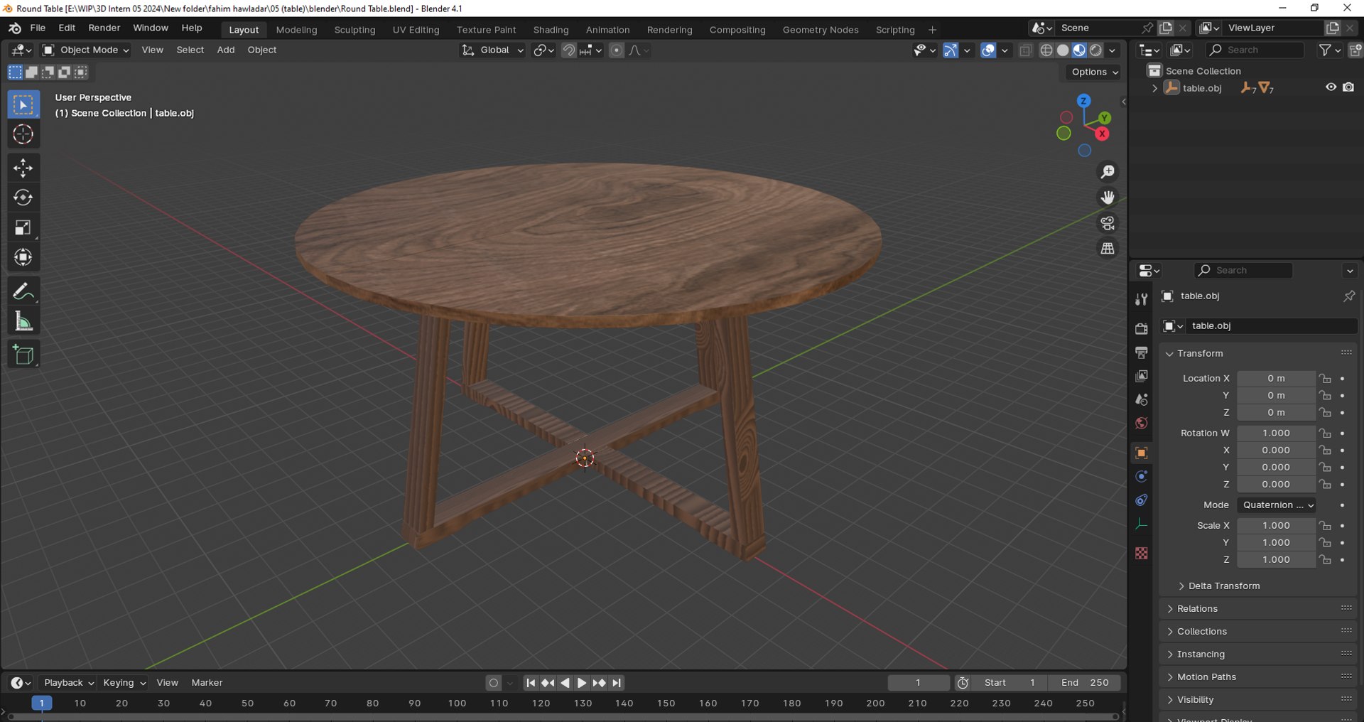 Round Table 3D Model - TurboSquid 2279344