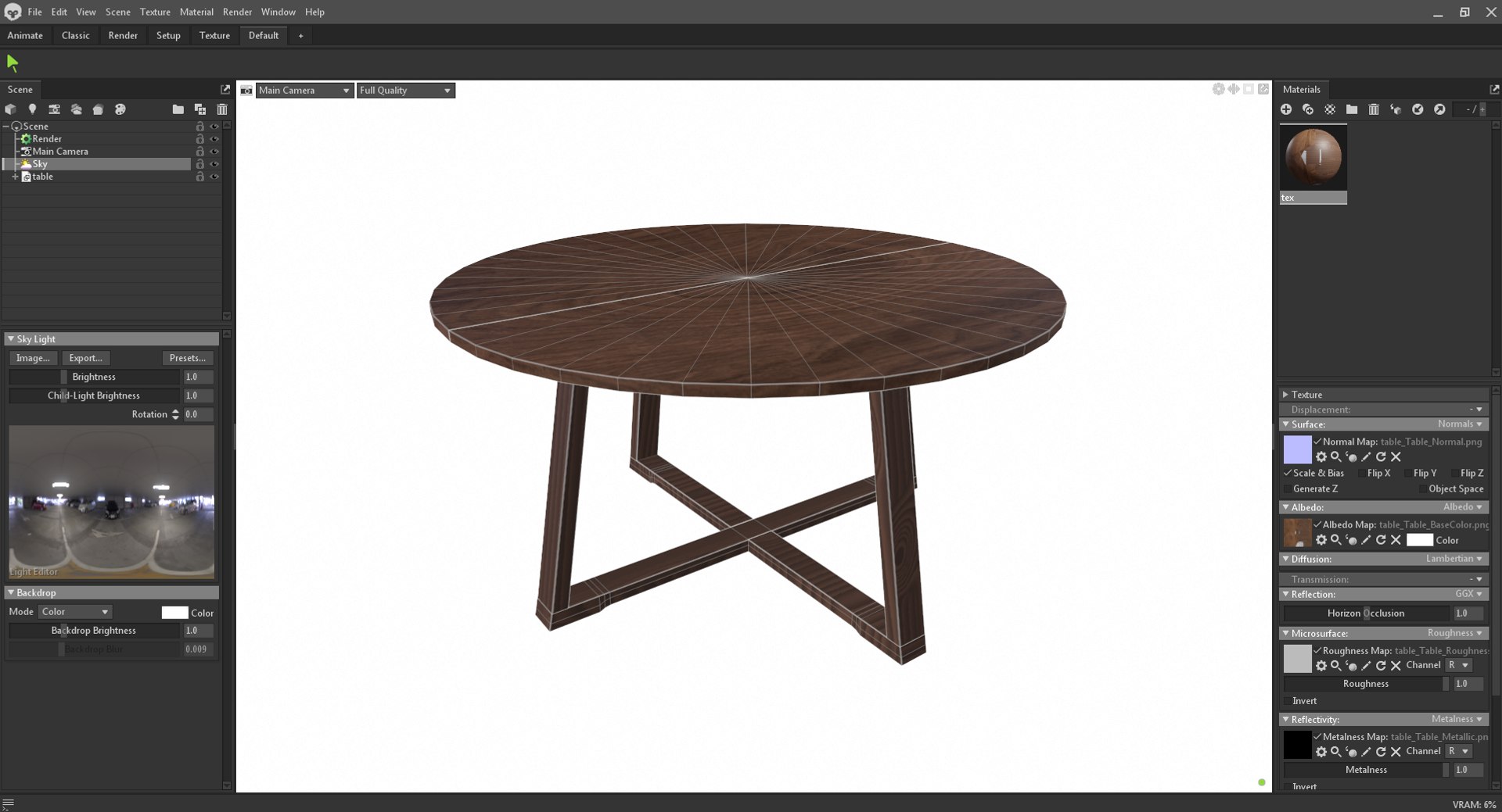 Round Table 3D Model - TurboSquid 2279344