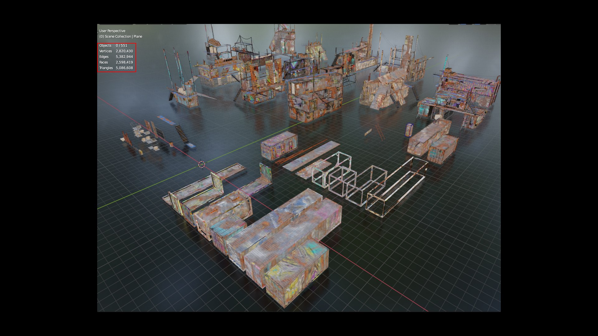 3D Kitbash Shipping Container Themed Model - TurboSquid 1622196