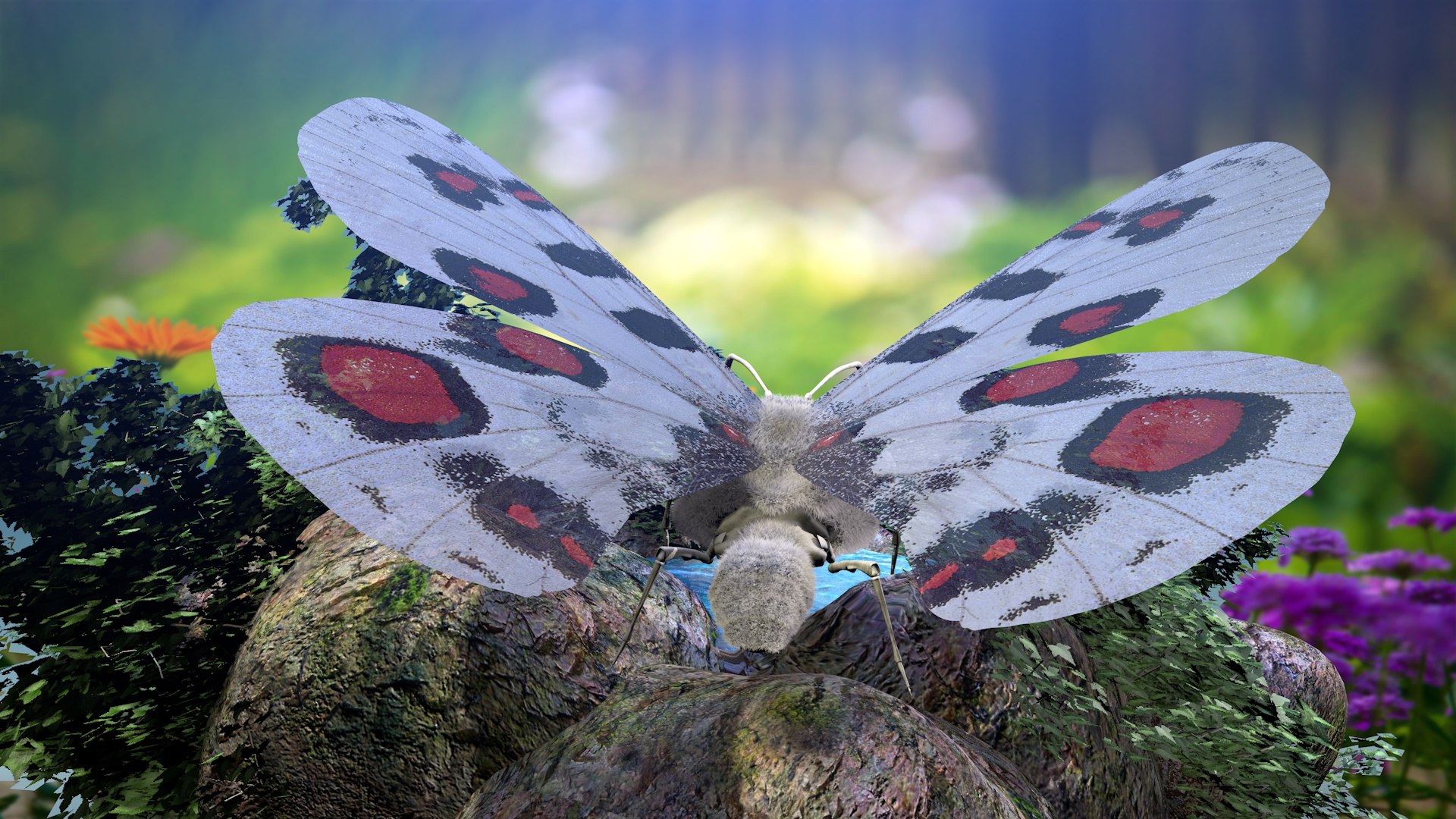 3D Apollo Butterfly - TurboSquid 1194897