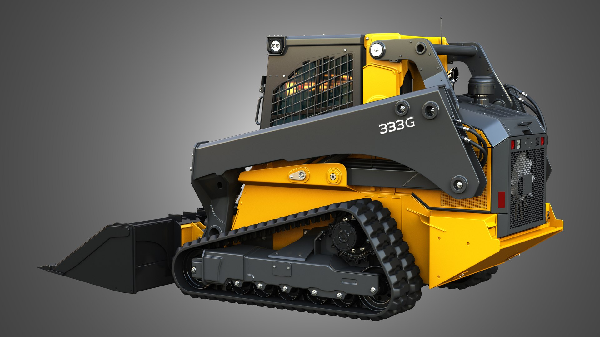 3D JD - 333G Compact Track Loader - Bucket - TurboSquid 2154474