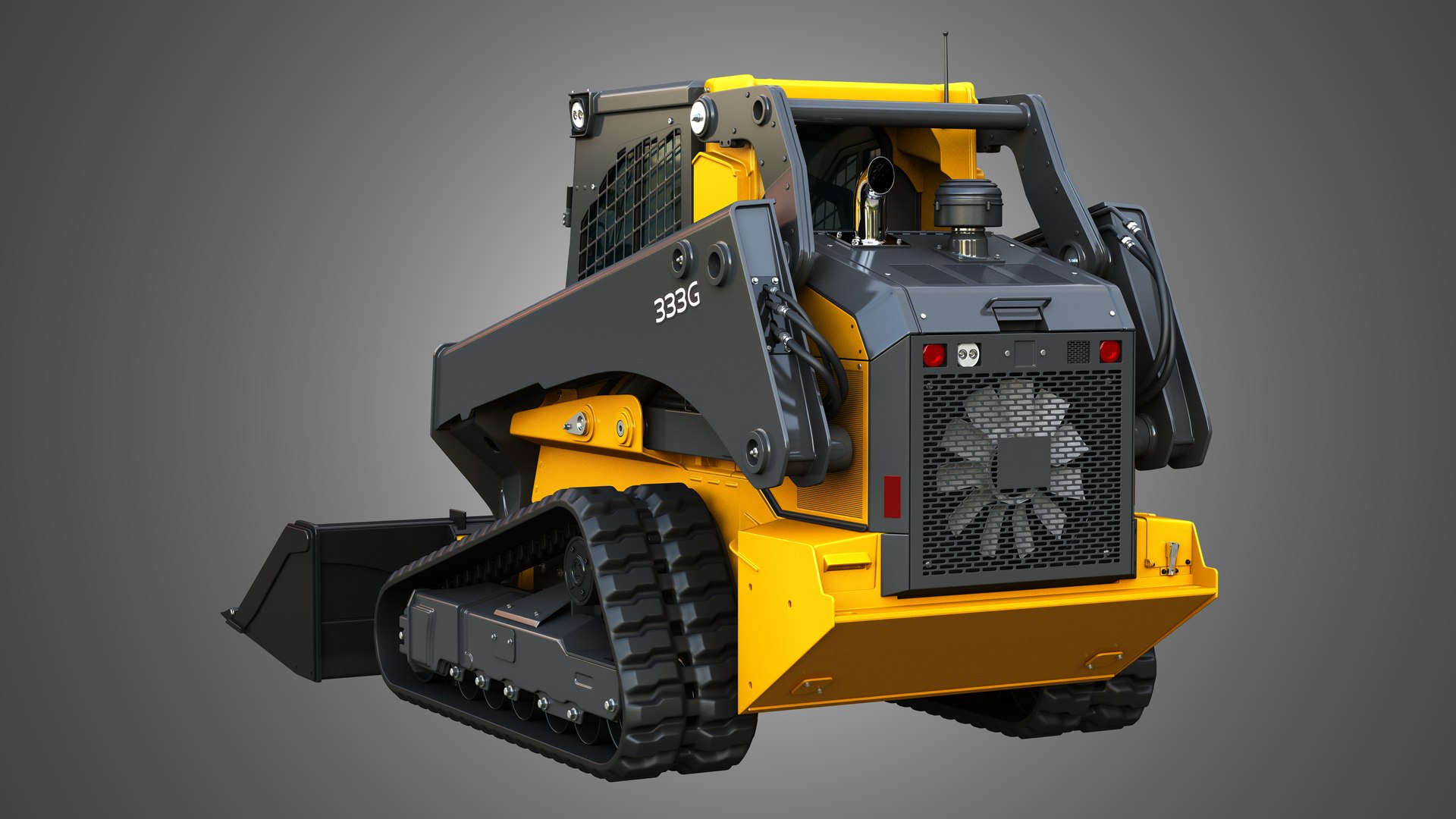 3D JD - 333G Compact Track Loader - Bucket - TurboSquid 2154474