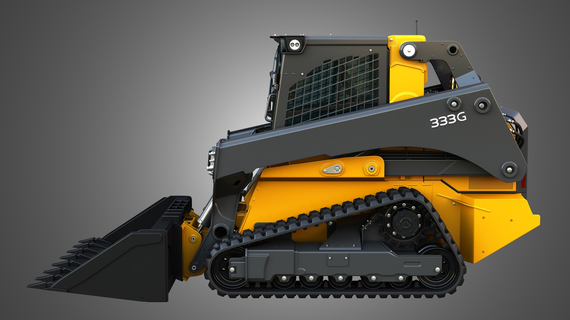 3D JD - 333G Compact Track Loader - Bucket - TurboSquid 2154474