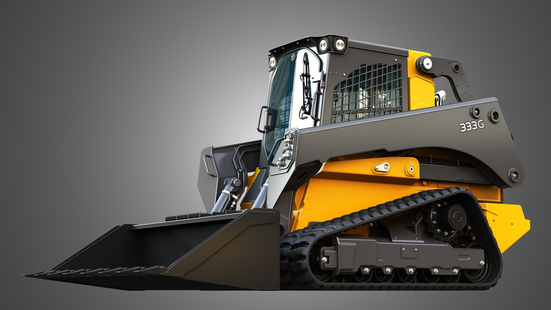 3D JD - 333G Compact Track Loader - Bucket - TurboSquid 2154474