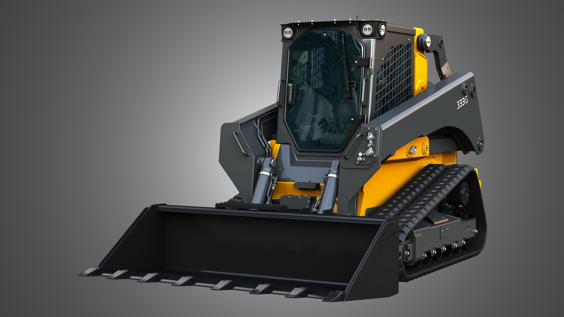 3D JD - 333G Compact Track Loader - Bucket - TurboSquid 2154474