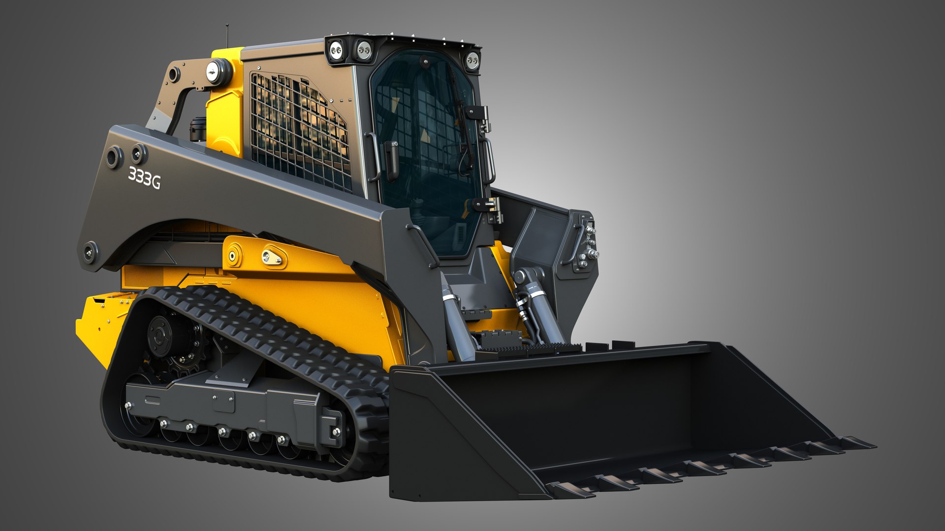 3D JD - 333G Compact Track Loader - Bucket - TurboSquid 2154474