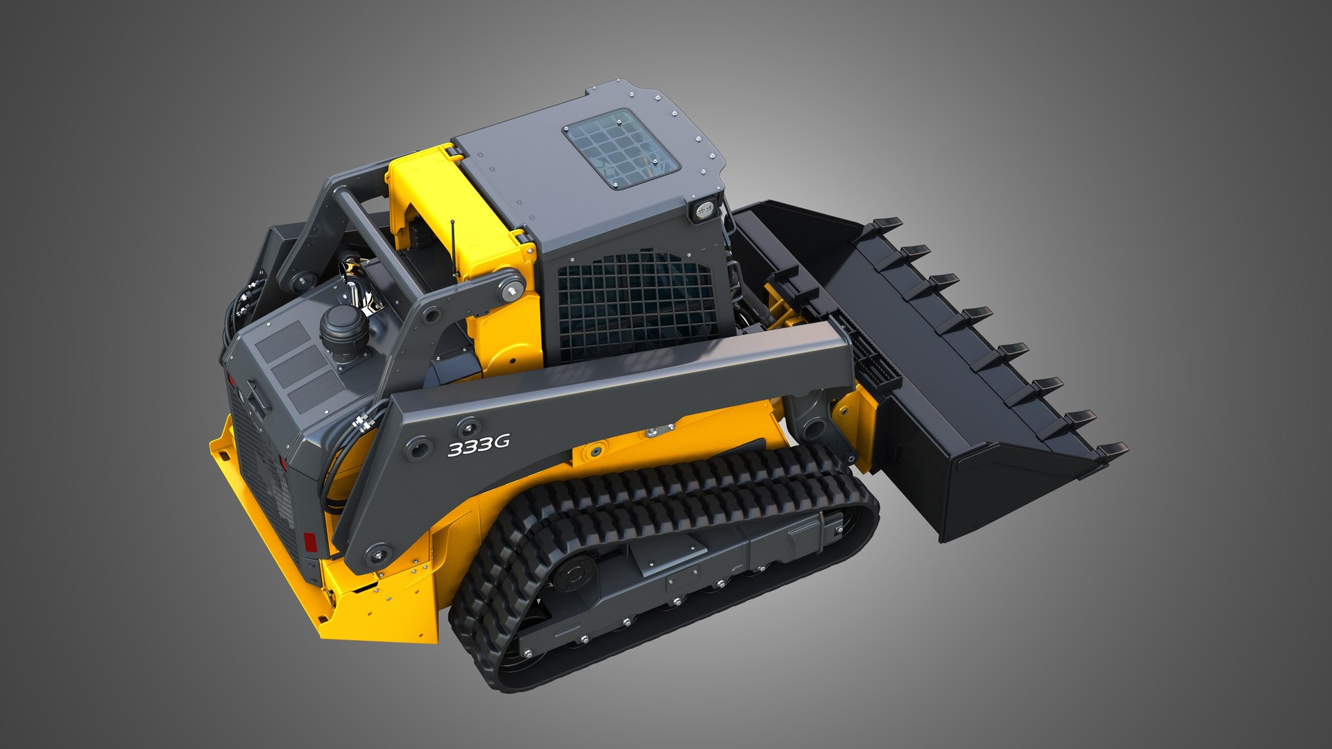 3D JD - 333G Compact Track Loader - Bucket - TurboSquid 2154474