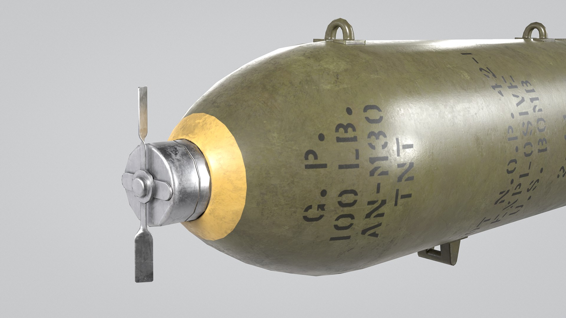 3D AN-M30 100 Lb Bomb Model - TurboSquid 2317441