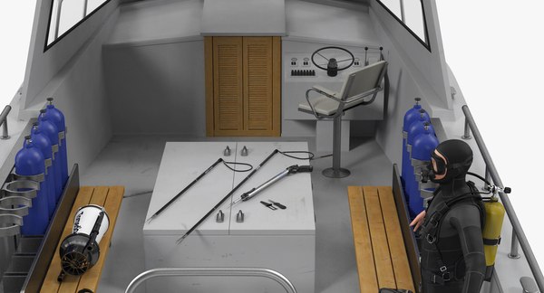 3D model diving boat underwater - TurboSquid 1189861