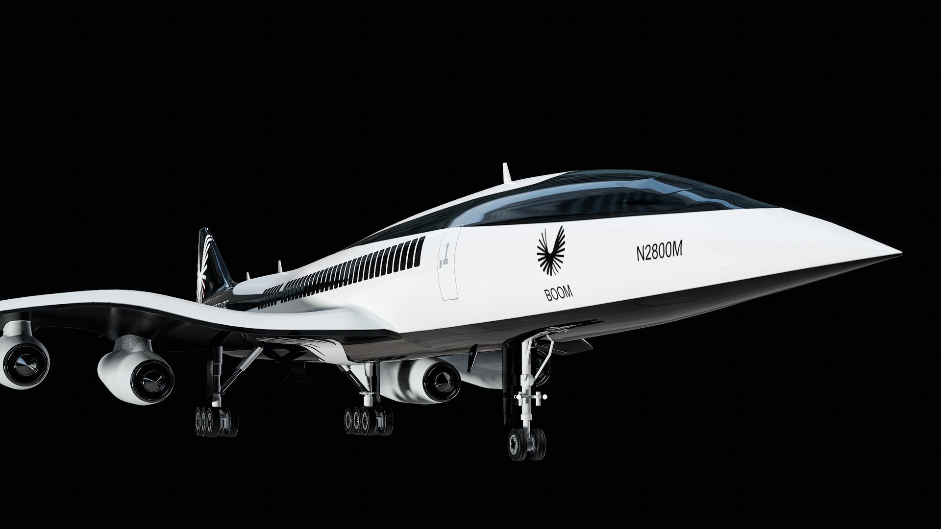 Boom Overture Supersonic Plane PBR Model - TurboSquid 2253359