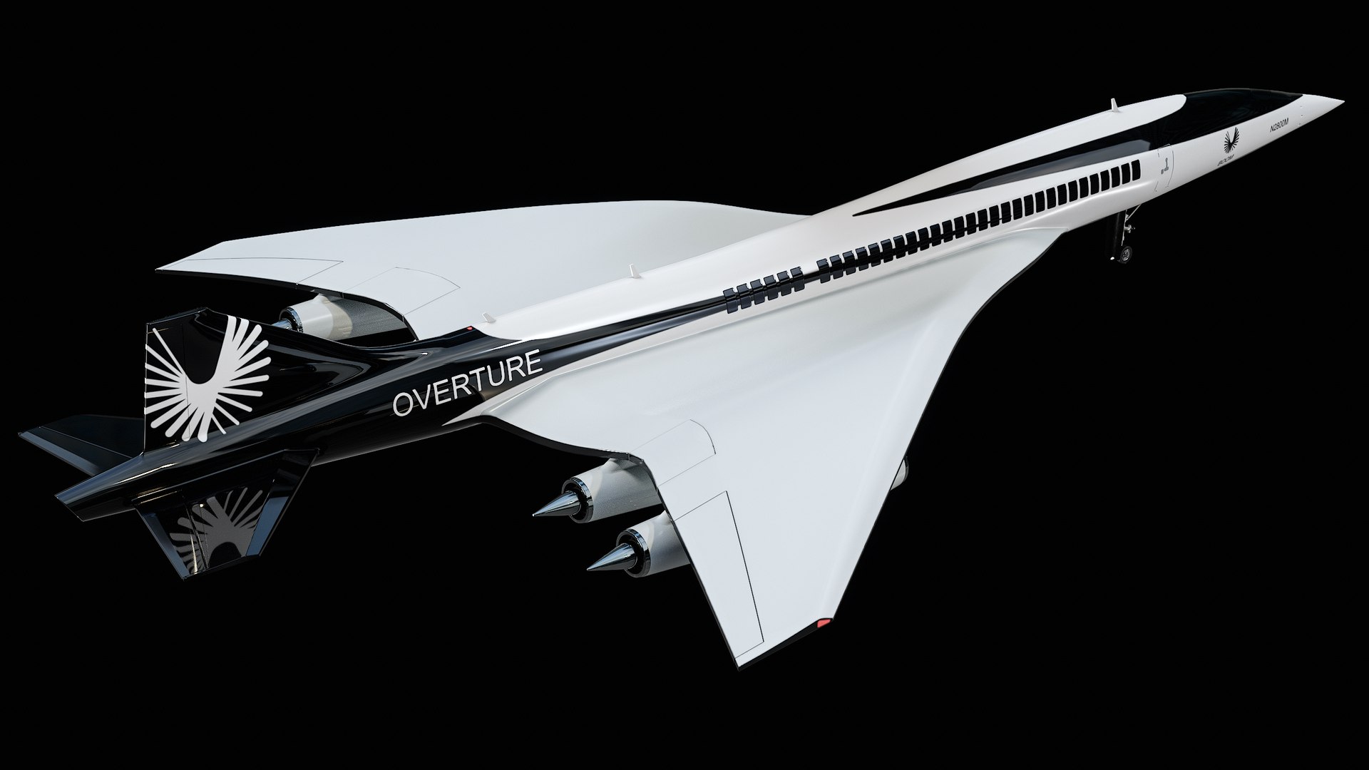 Boom Overture Supersonic Plane PBR Model - TurboSquid 2253359