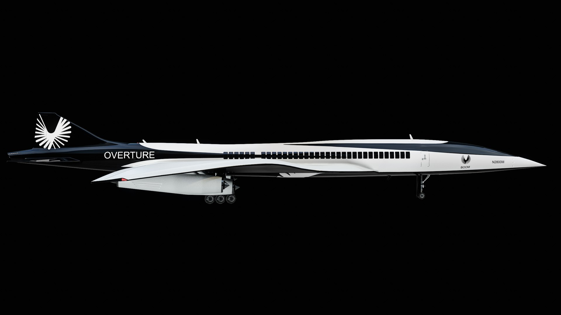 Boom Overture Supersonic Plane PBR Model - TurboSquid 2253359