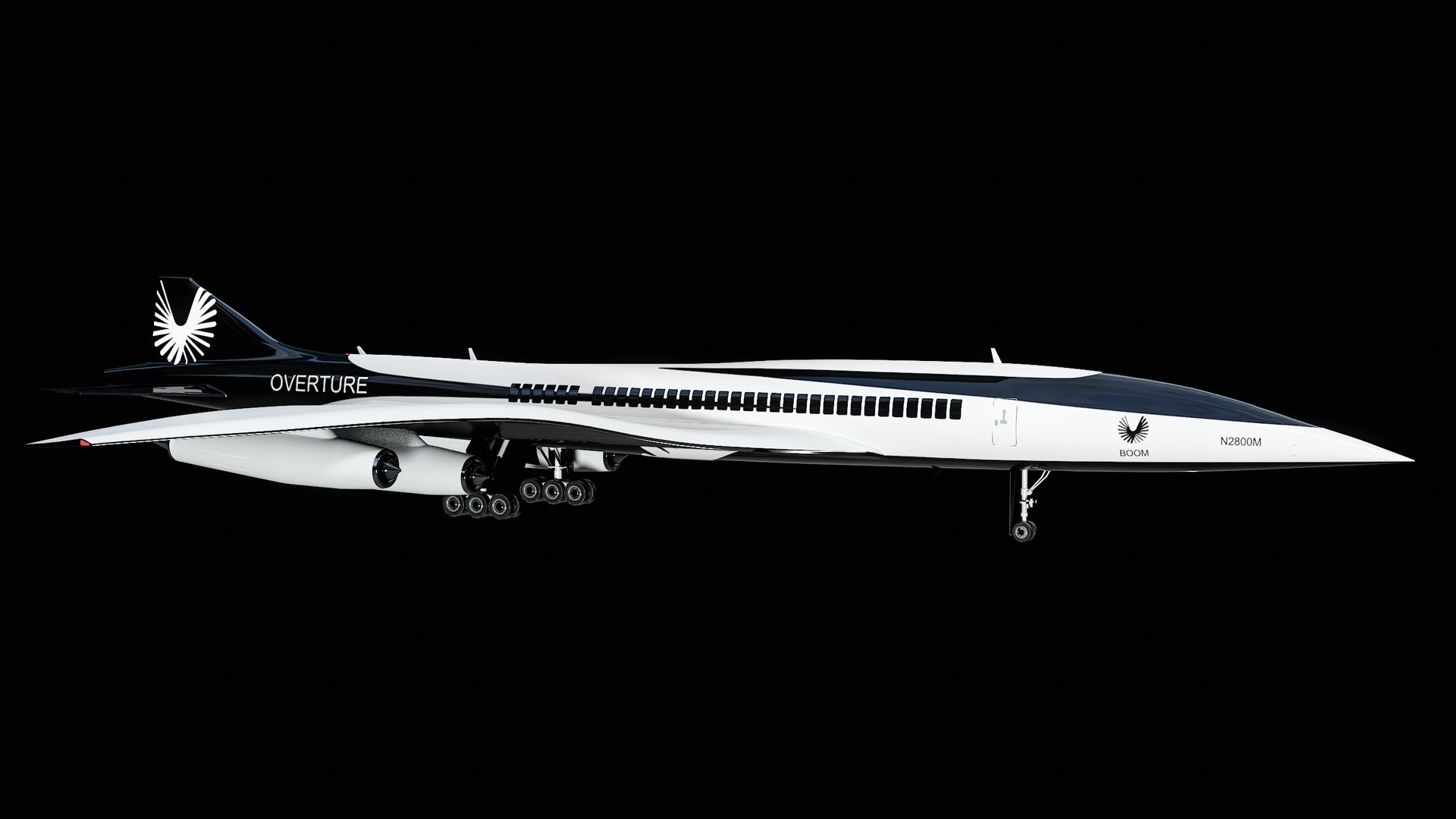 Boom Overture Supersonic Plane PBR Model - TurboSquid 2253359