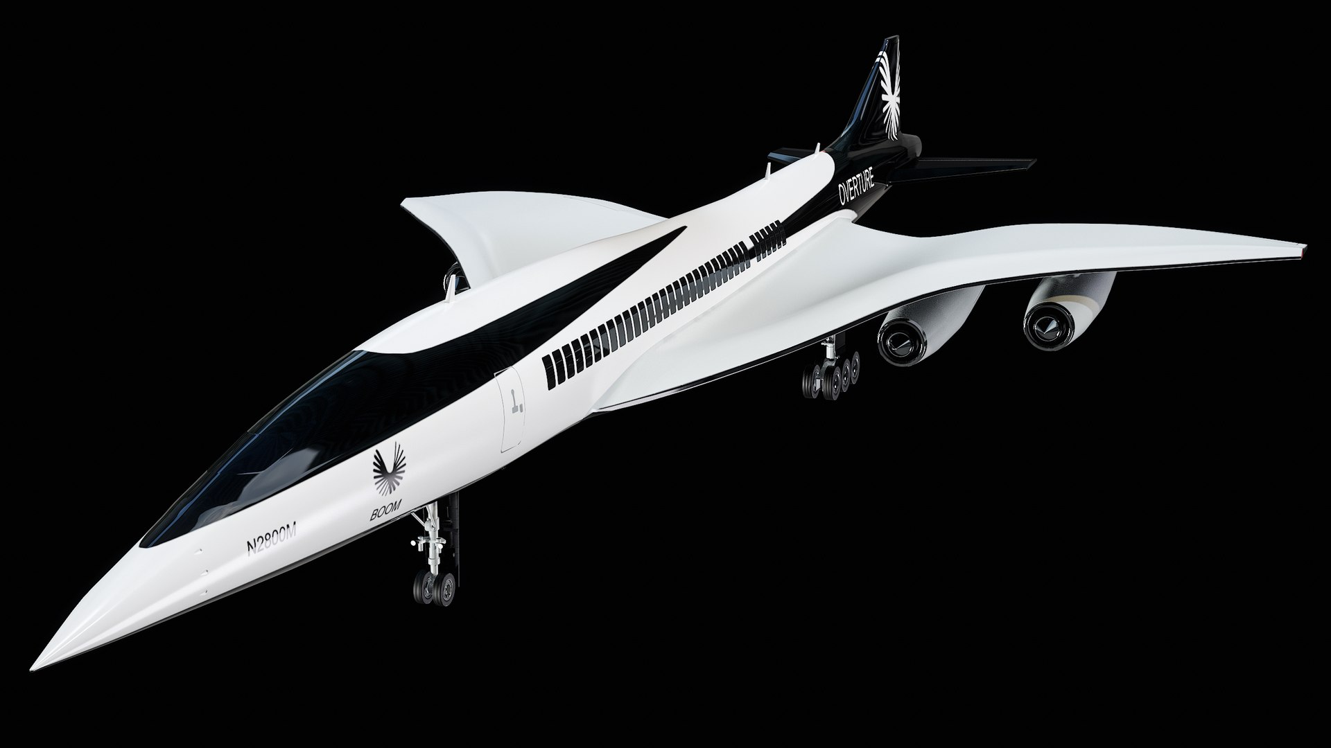 Boom Overture Supersonic Plane PBR Model - TurboSquid 2253359