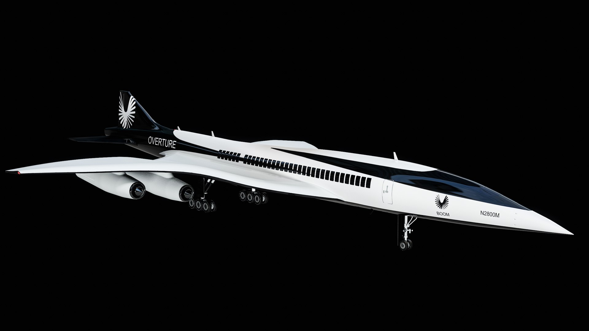 Boom Overture Supersonic Plane PBR Model - TurboSquid 2253359