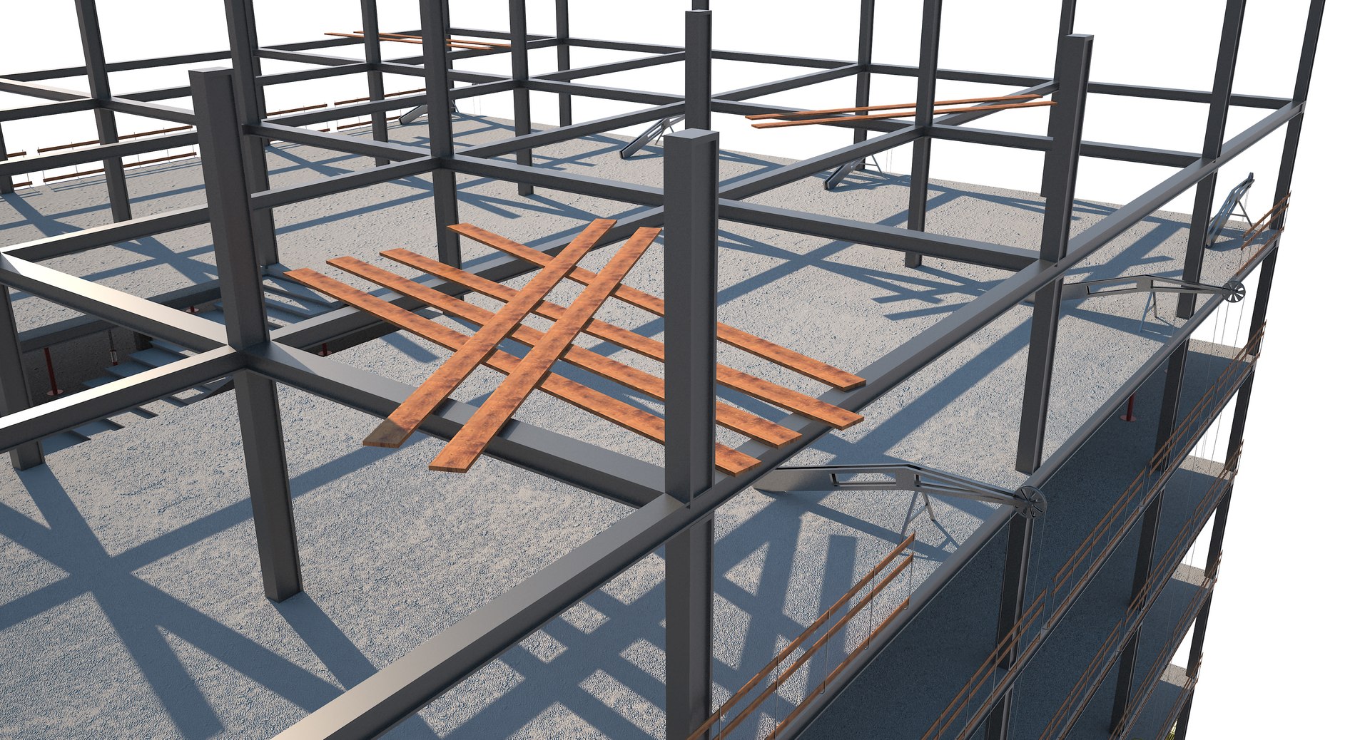 3D Steel Construction Modular Model - TurboSquid 1236475