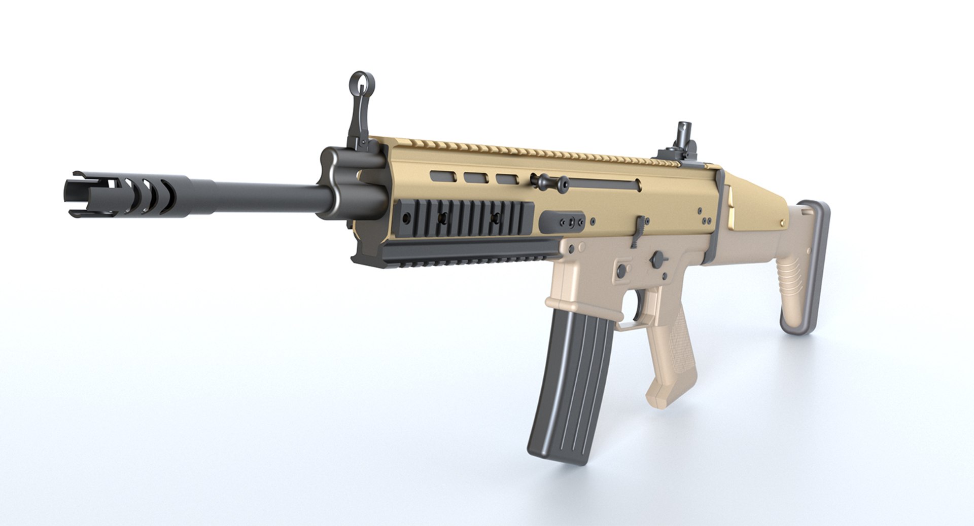 Fn Scar-l Assault Rifle Model - TurboSquid 1583477