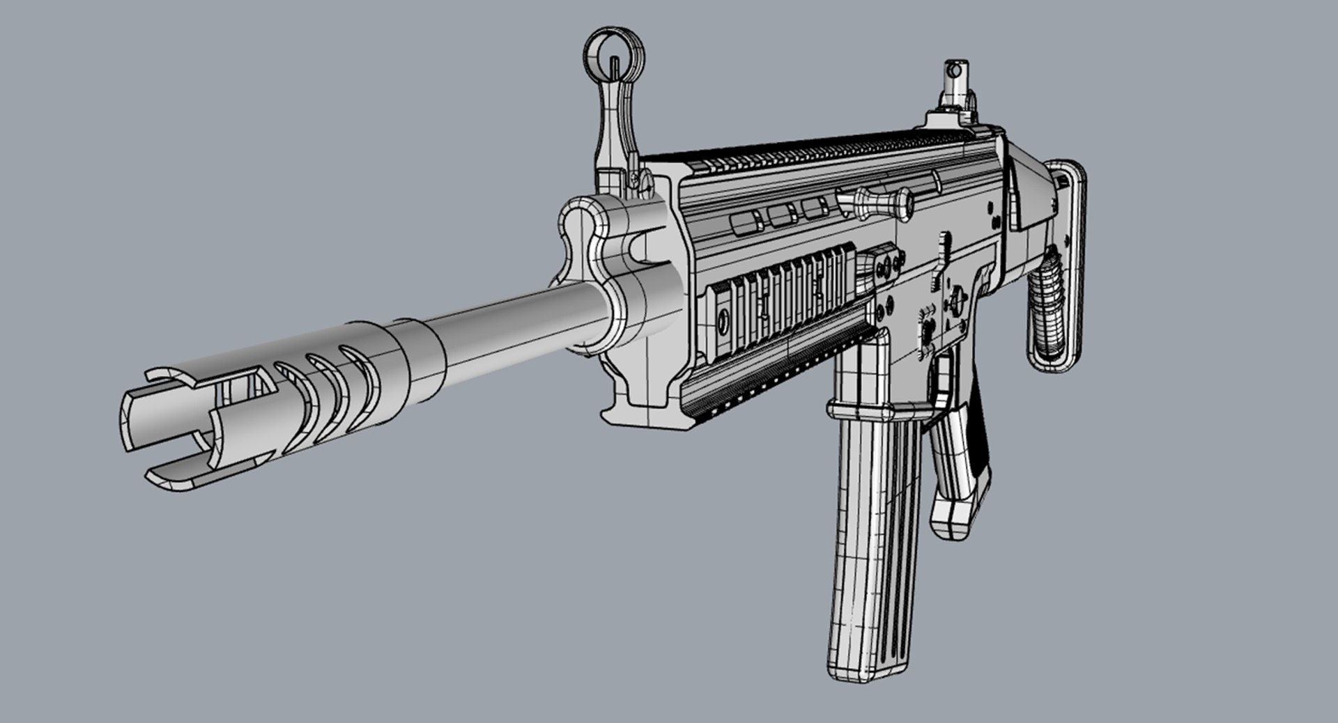 Fn Scar-l Assault Rifle Model - TurboSquid 1583477