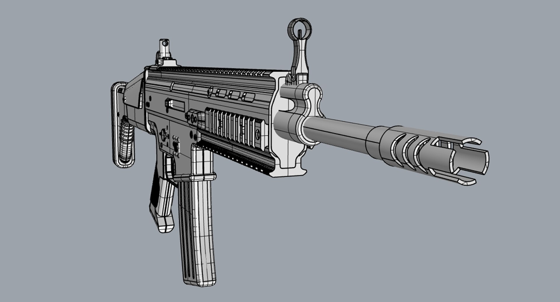 Fn Scar-l Assault Rifle Model - TurboSquid 1583477