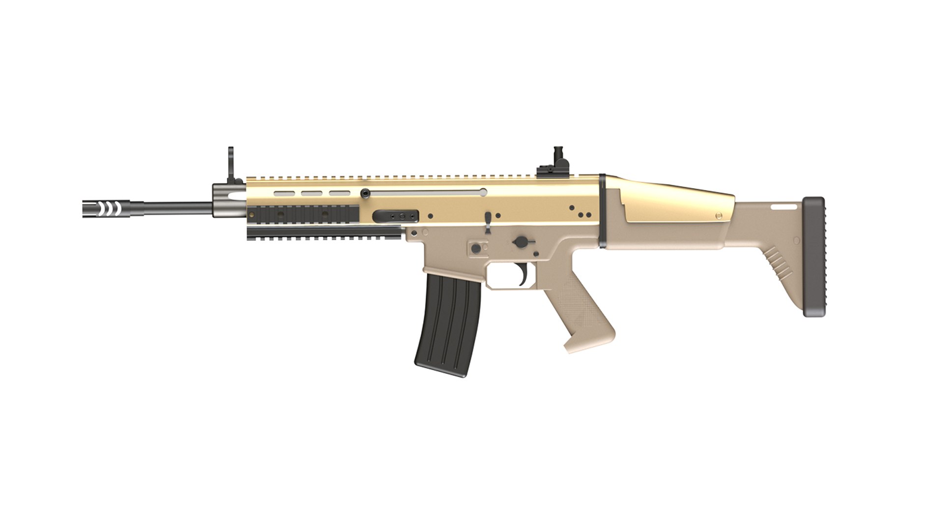 Fn Scar-l Assault Rifle Model - TurboSquid 1583477