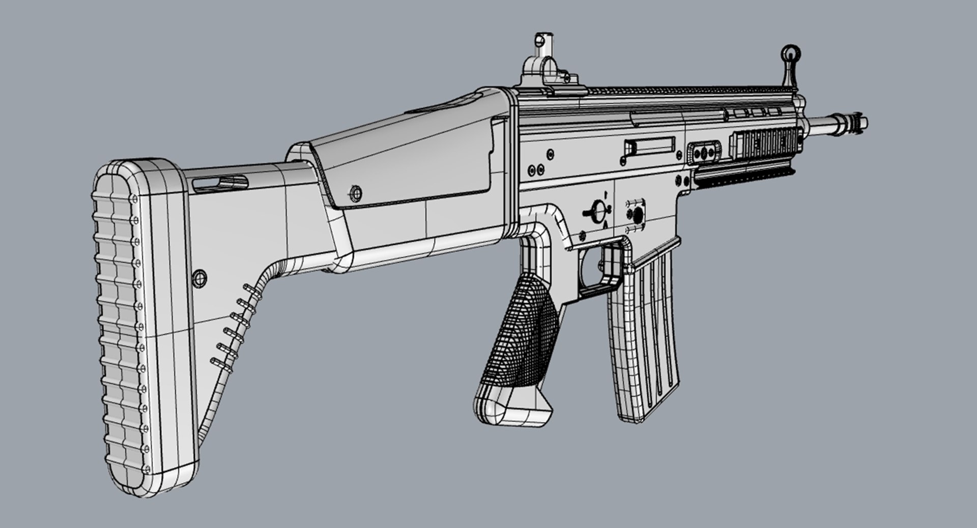 Fn Scar-l Assault Rifle Model - TurboSquid 1583477