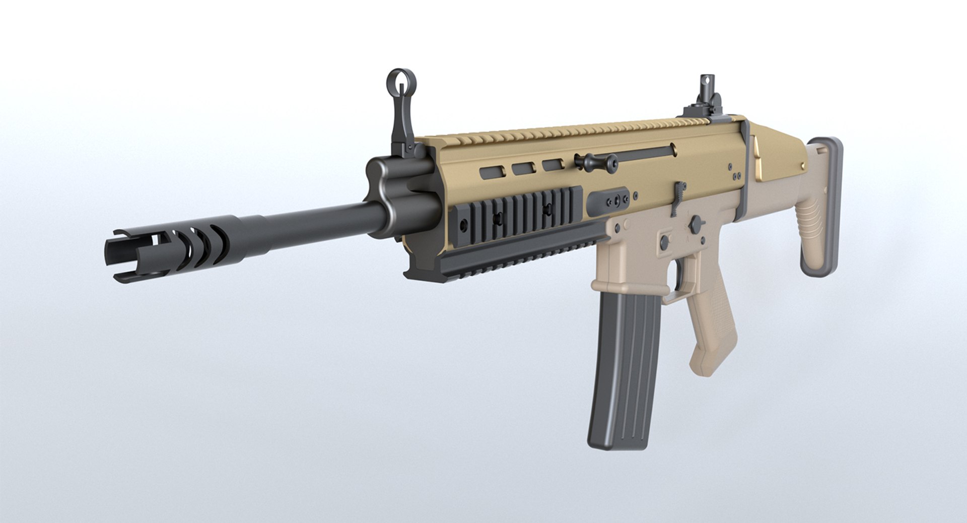 Fn Scar-l Assault Rifle Model - TurboSquid 1583477