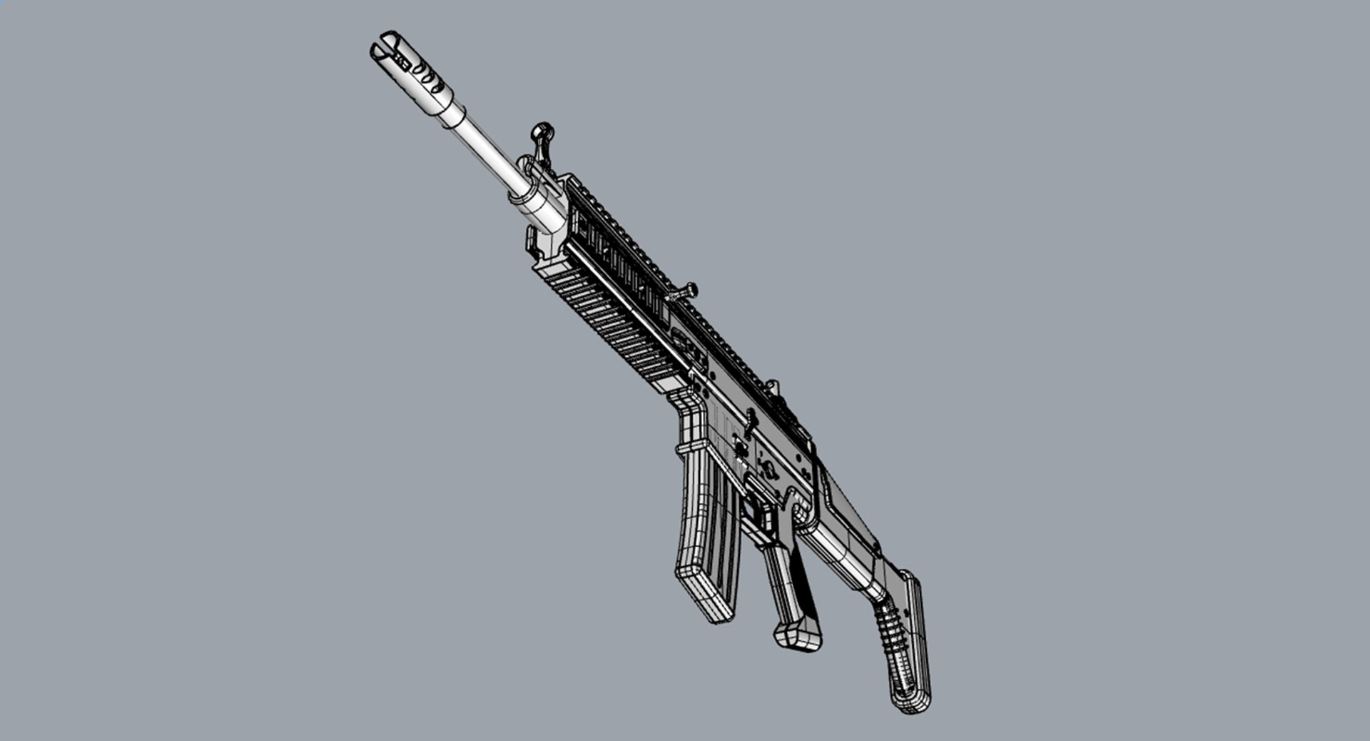 Fn Scar-l Assault Rifle Model - TurboSquid 1583477