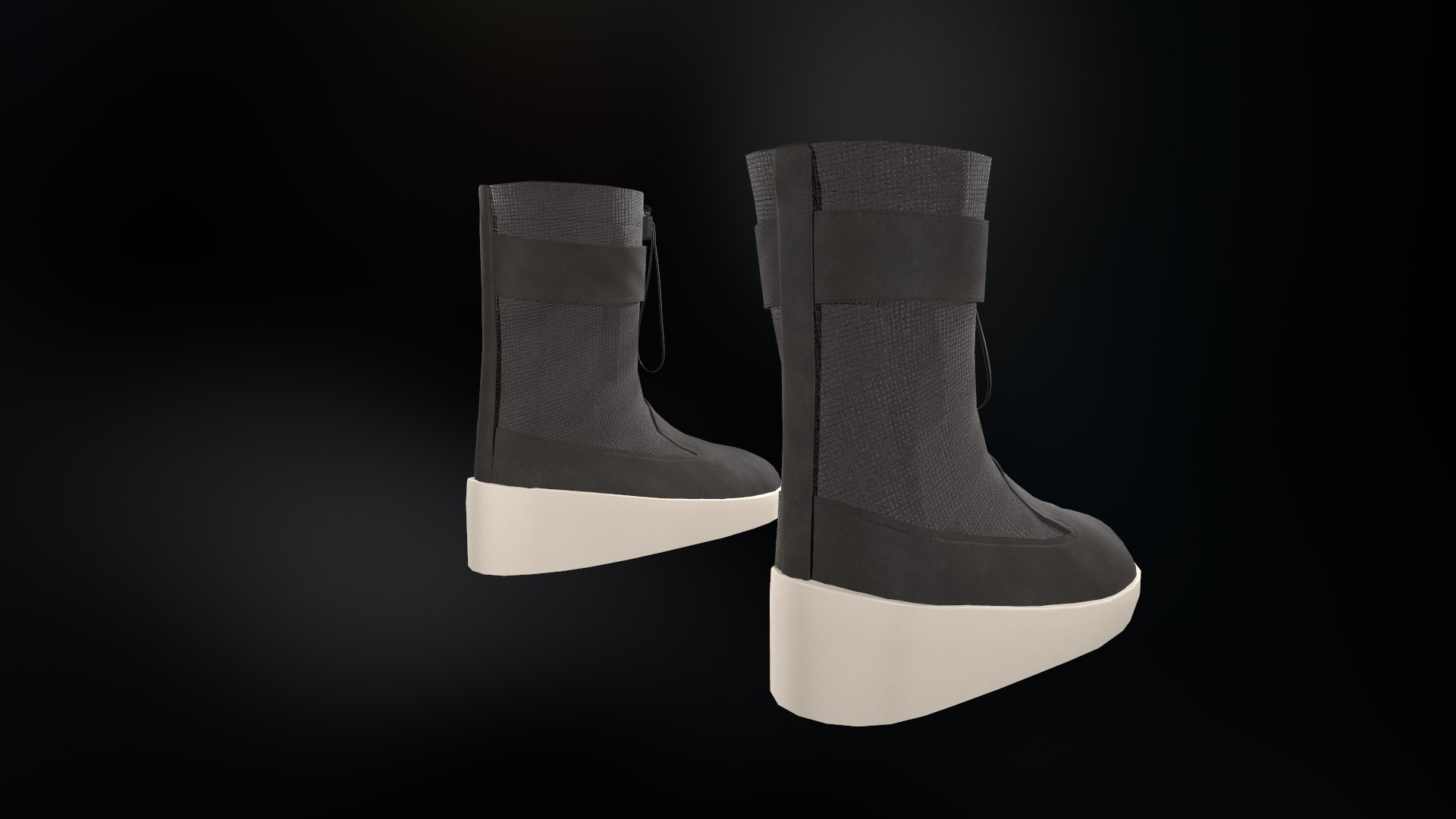 Black Ski Lounge Boots 3D Model - TurboSquid 1533381