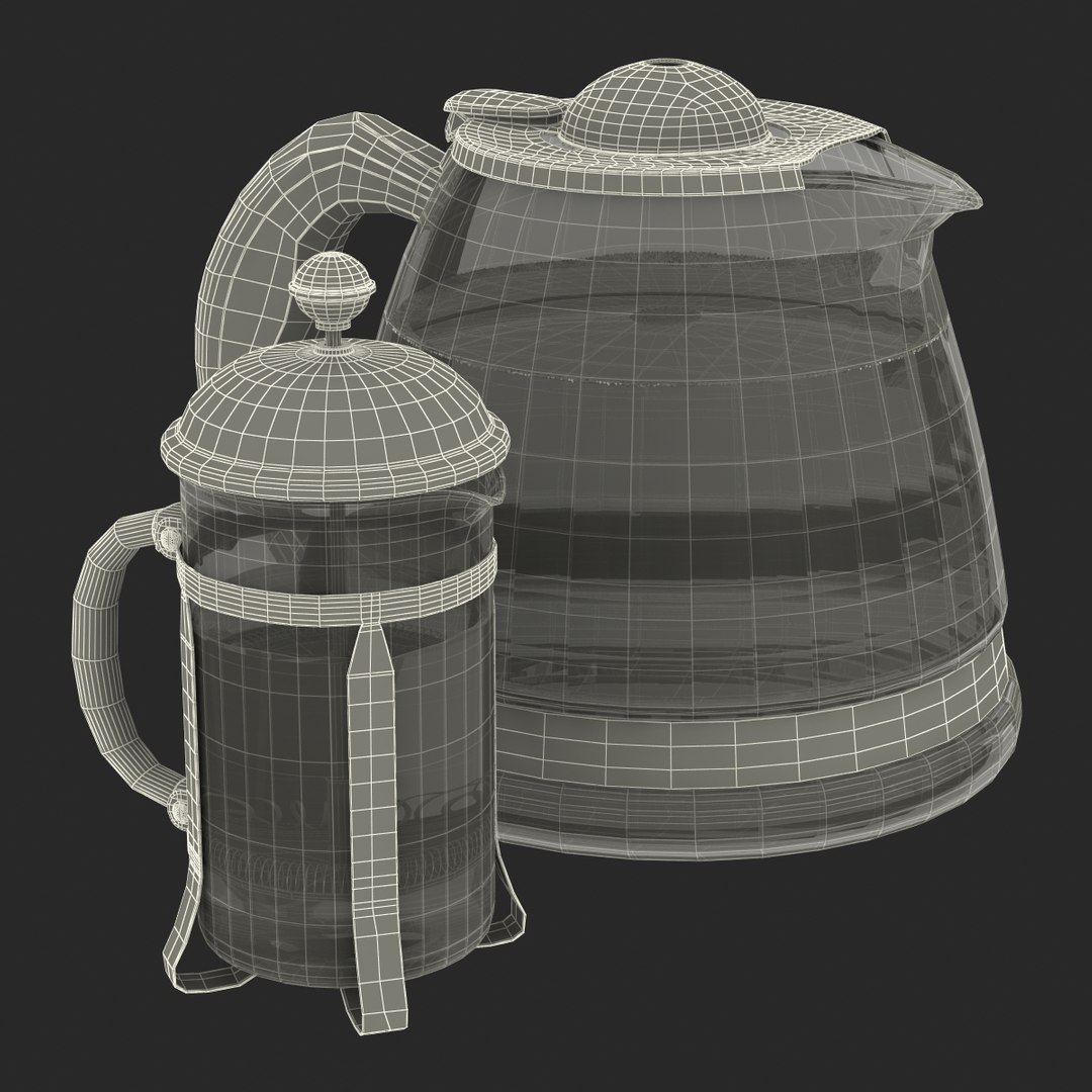 3d Model Of French Coffee Pots