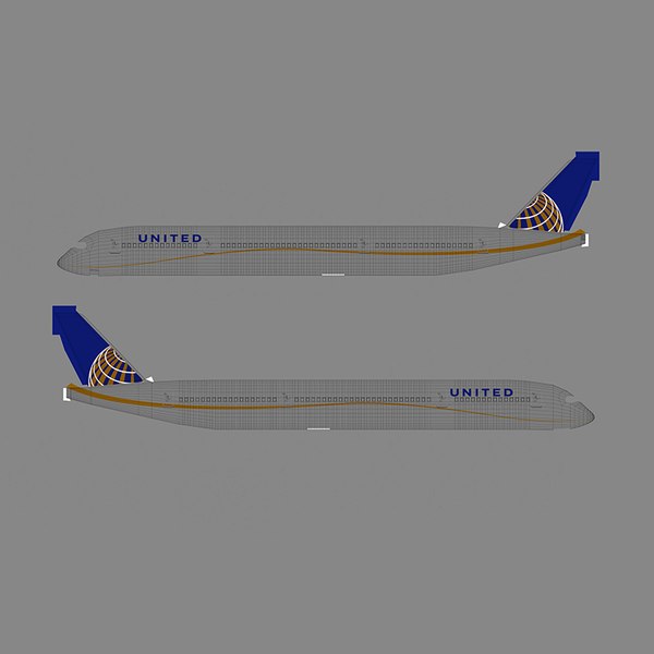 modelo 3d Airbus A350-900 United Airlines L1091 - TurboSquid 1647340