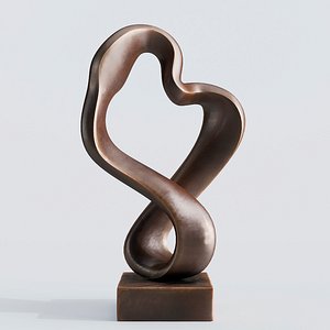 3D Modern Decorative Abstract Bronze Art Sculpture 30 model ...