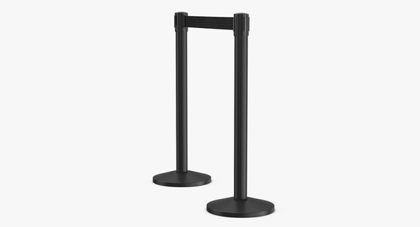 Airport stanchions black short 3D model | 1144963 | TurboSquid