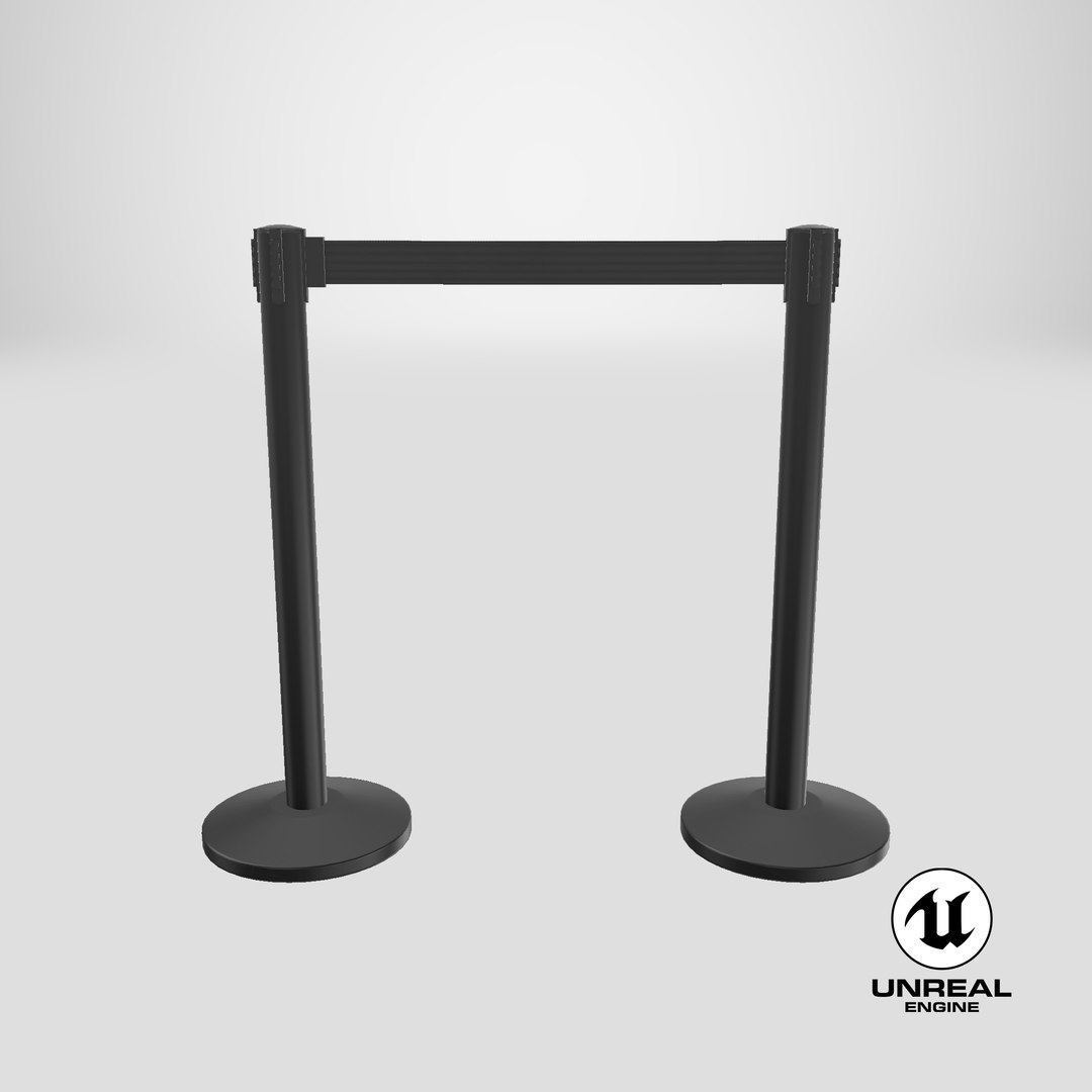 Airport Stanchions Black Short 3D Model | 1144963 | TurboSquid