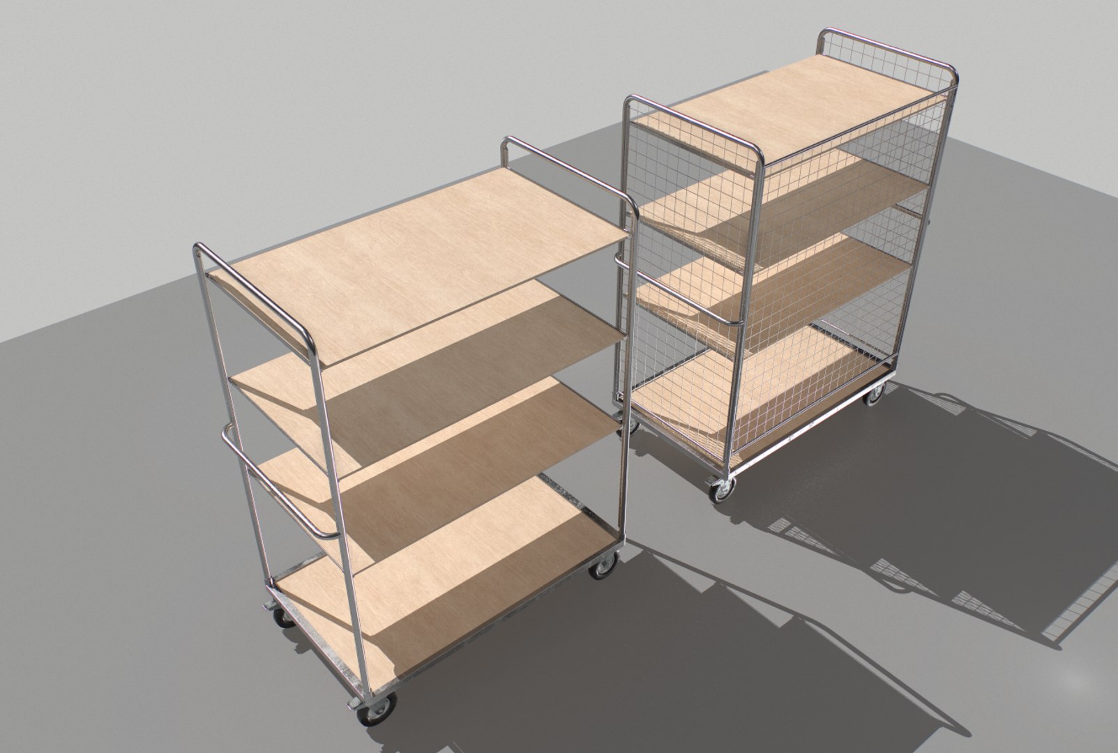 3D Industrial Trolleys Warehouses Model - TurboSquid 1564200