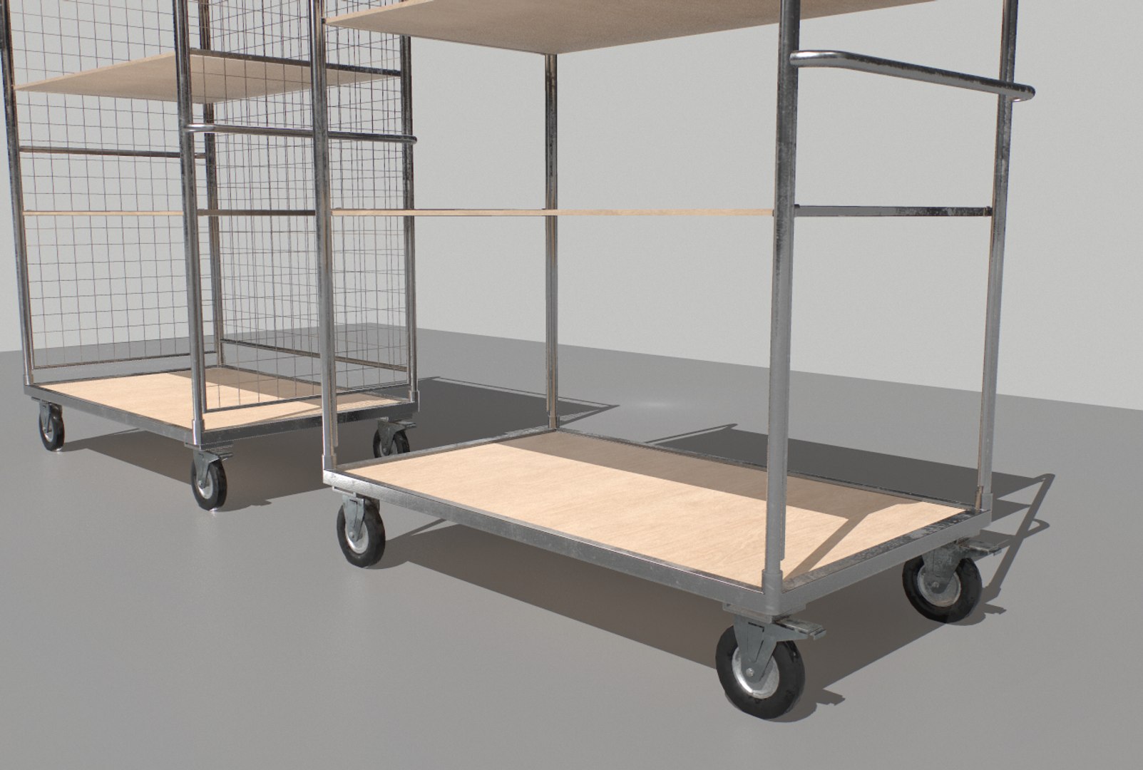 3D Industrial Trolleys Warehouses Model - TurboSquid 1564200