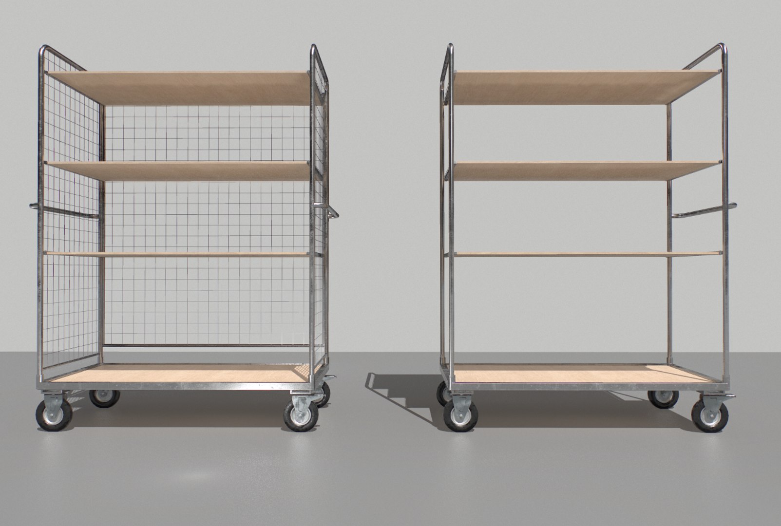 3D Industrial Trolleys Warehouses Model - TurboSquid 1564200