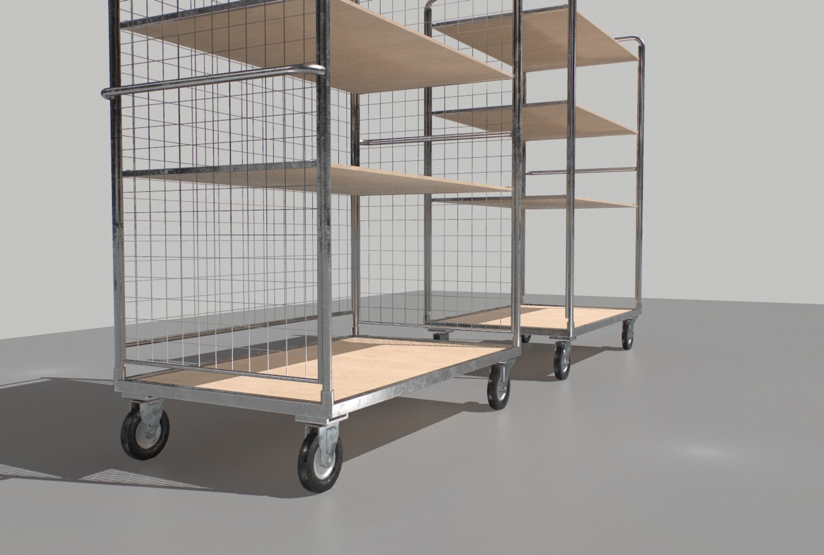 3D Industrial Trolleys Warehouses Model - TurboSquid 1564200