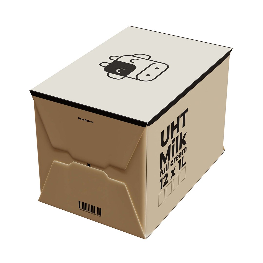 3D Model Milk Carton Package 12 X 1 Liter - TurboSquid 2323931