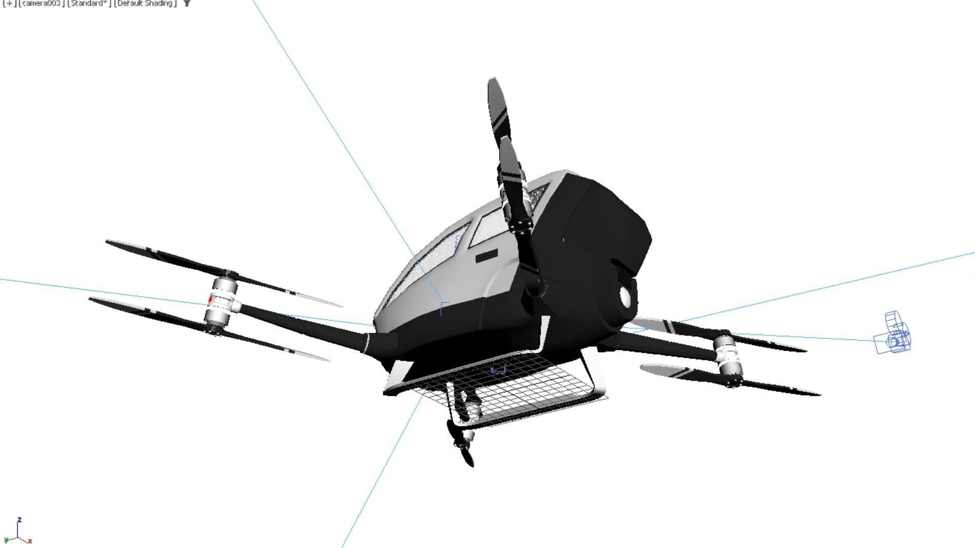 Futuristic Quadcopter Drone Model Model - TurboSquid 2204408