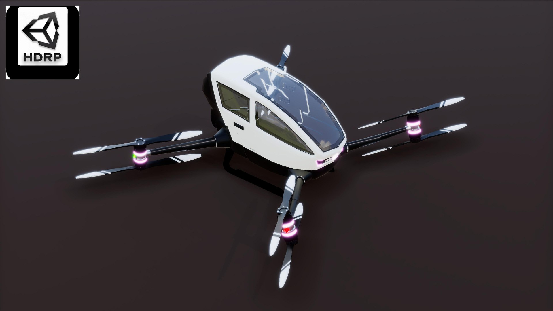 Futuristic Quadcopter Drone Model Model - TurboSquid 2204408