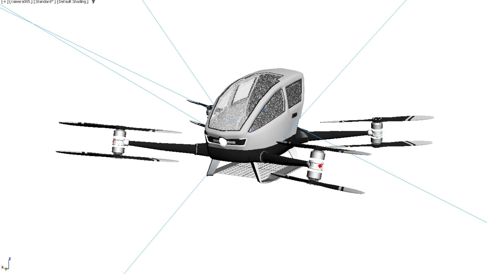 Futuristic Quadcopter Drone Model Model - TurboSquid 2204408