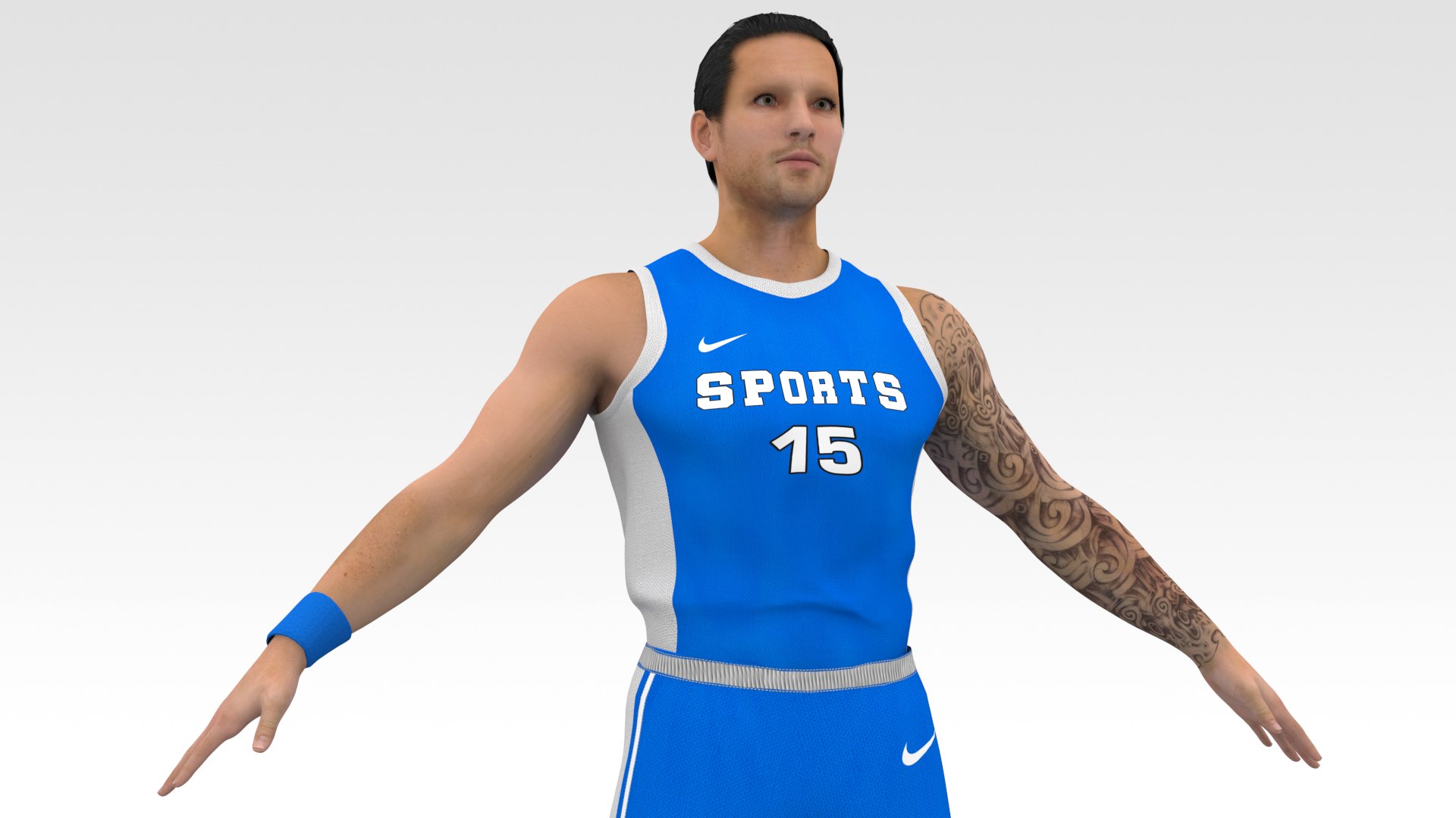 3D Basketball Players Blue Team Collection Model - TurboSquid 2449230