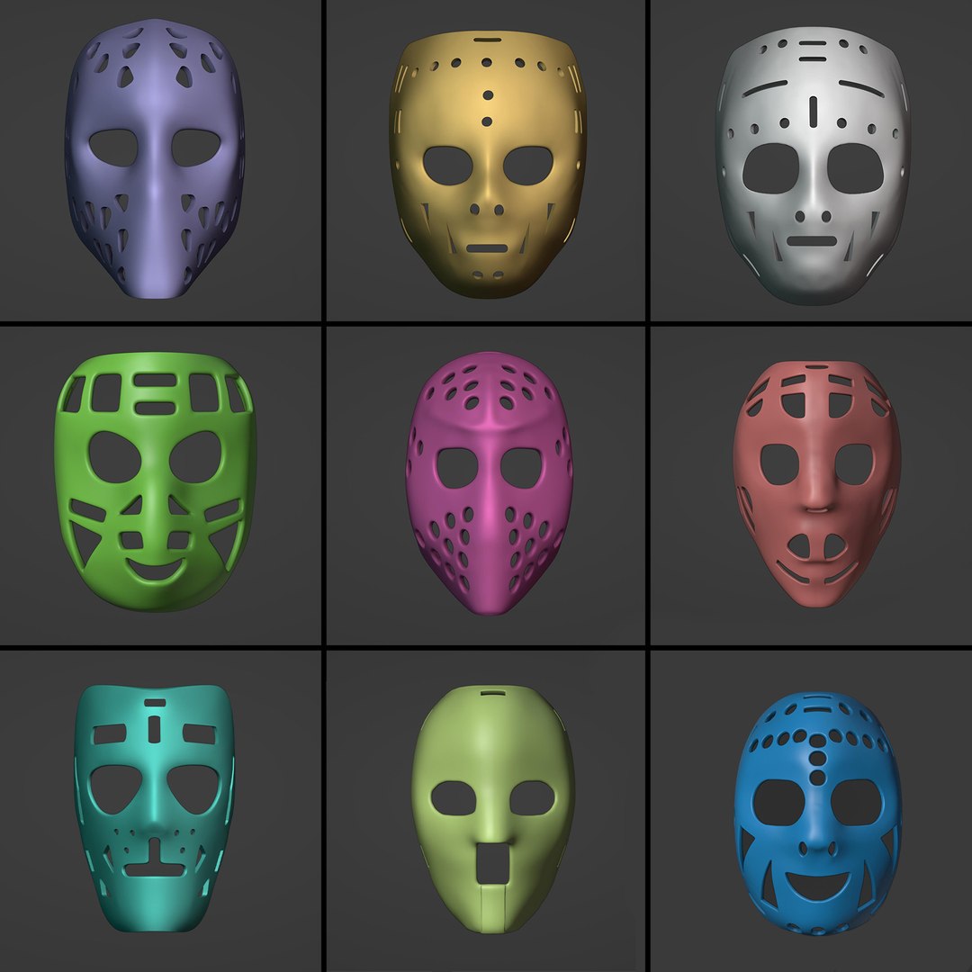 Vintage Hockey Masks Pack 3D - TurboSquid 2254181