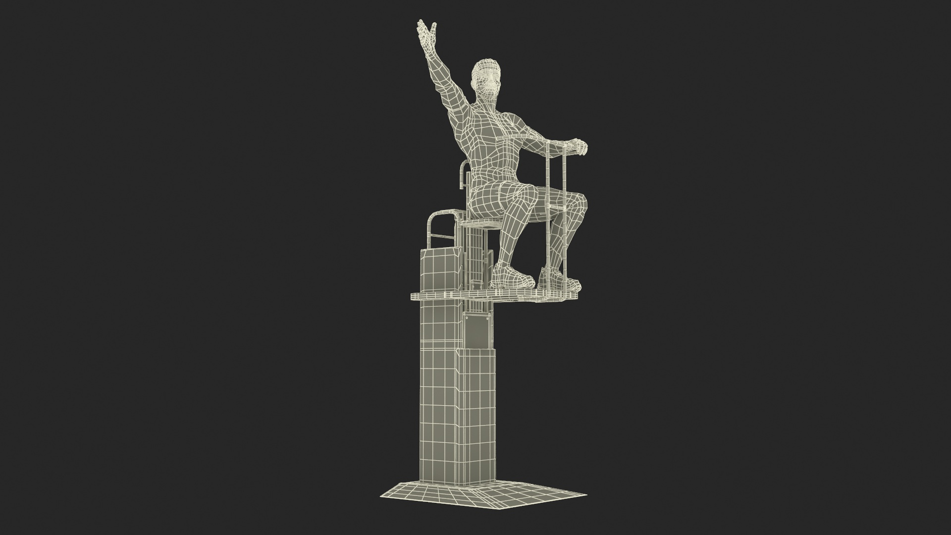 3D Volleyball Referee On The SENOH Umpire Tower Model - TurboSquid 2274927