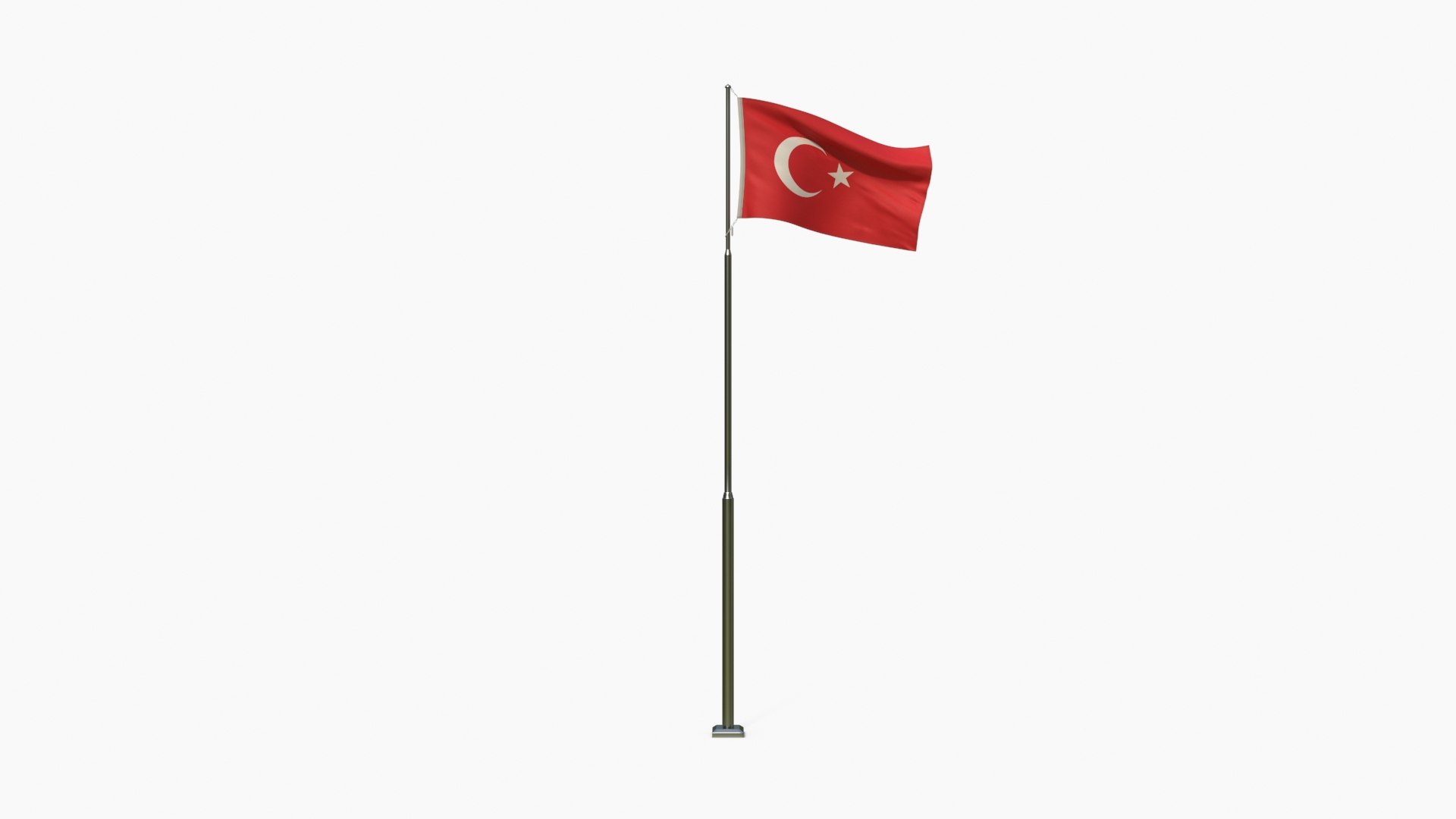 3D Model Animated Turkey Flag - TurboSquid 1799250