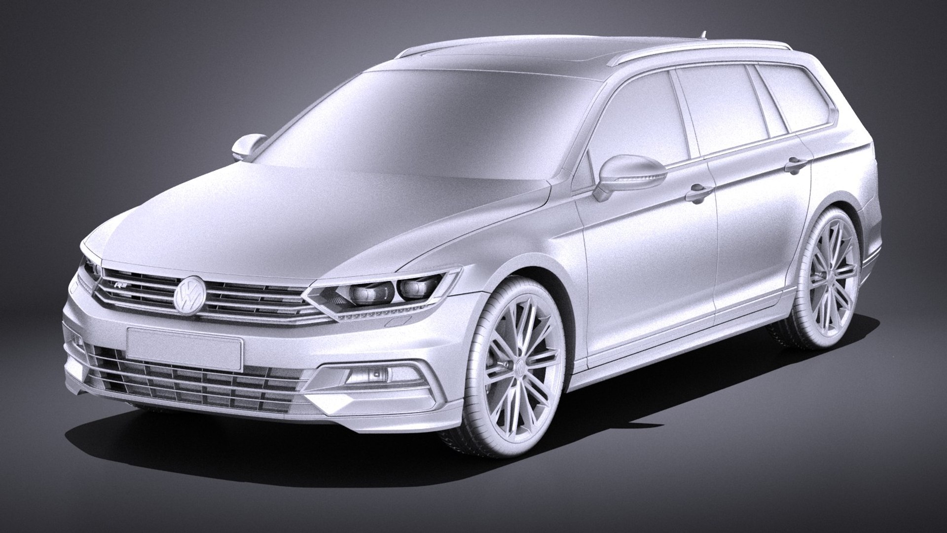 3D 2015 volkswagen r-line - TurboSquid 1292648