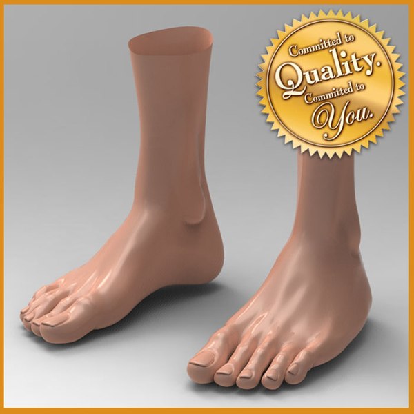 3d human male feet hand model