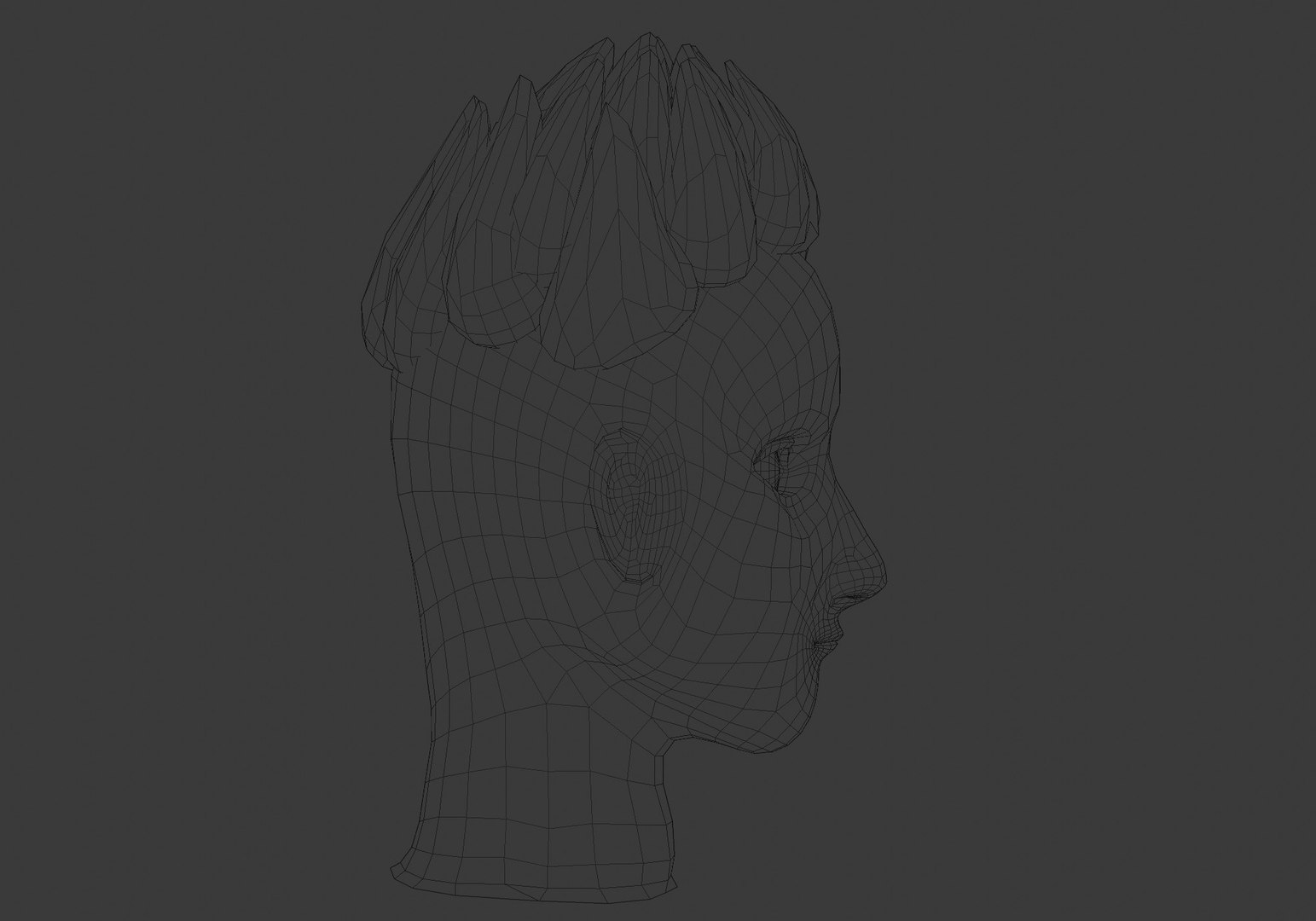 3D Short Sharp Hairstyle Model - TurboSquid 1931888