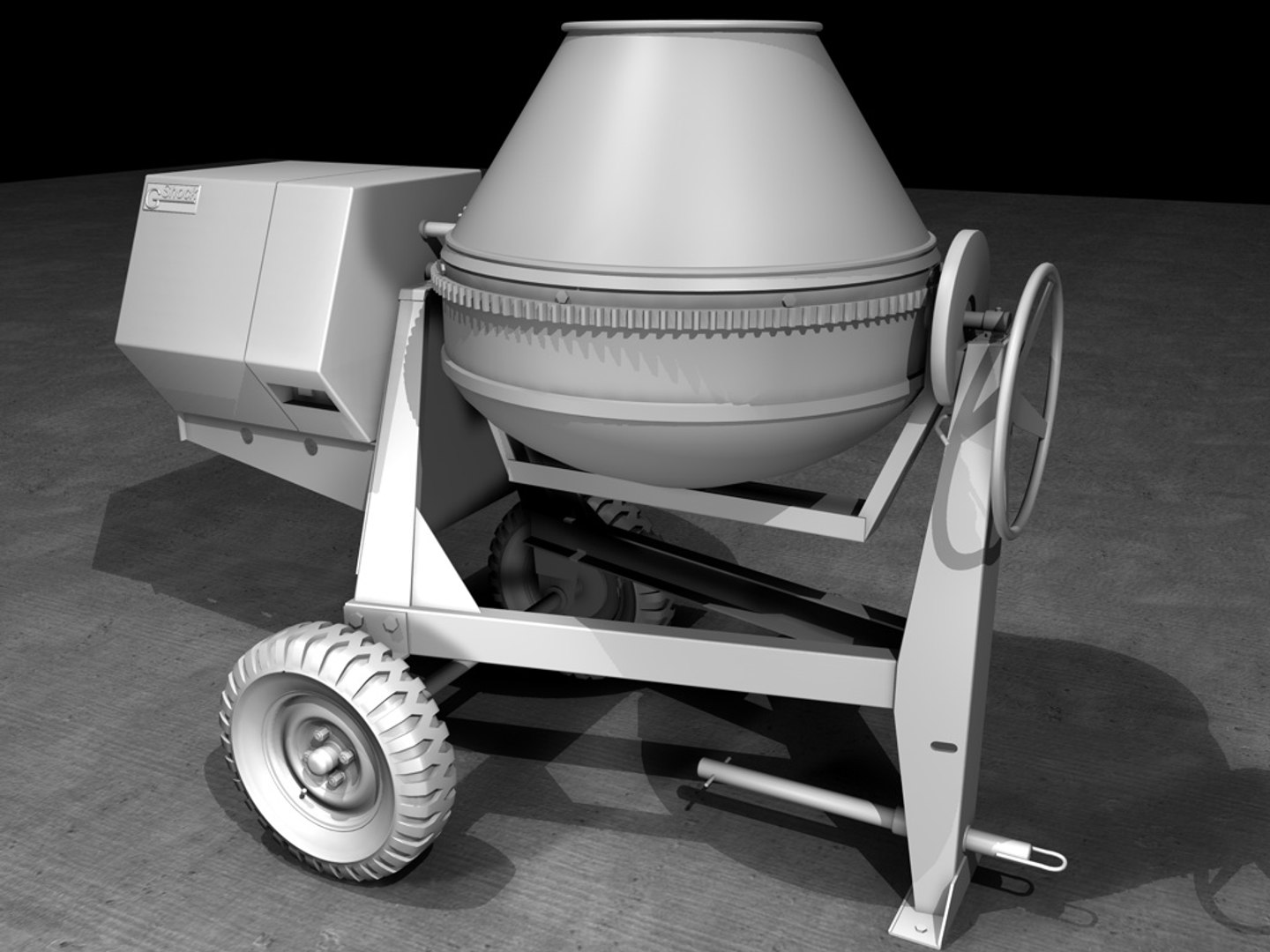 cement mixer 3d model