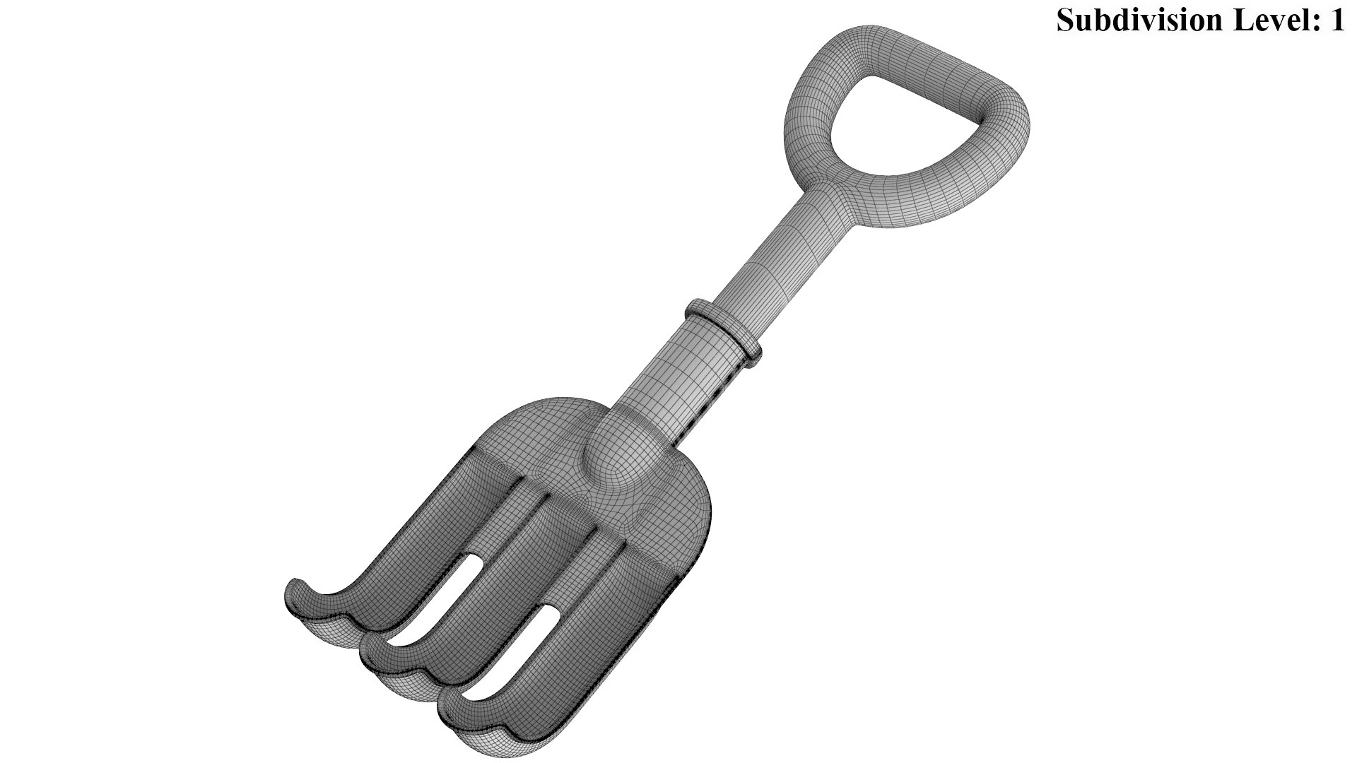 Detailed Sand Shovel And Fork Toys 3D Model - TurboSquid 2069999